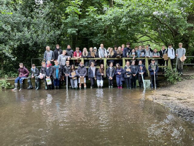 Year 10 geographers visit the river Tillingbourne - Claremont Fan Court ...